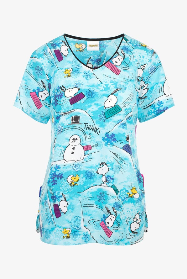 Ljósblár Tooniform Snoopy & Peanuts – Scrubs.is